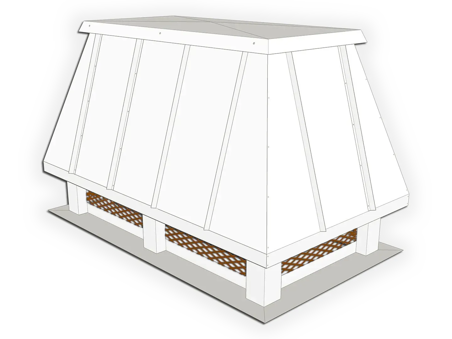 Standing Seam Roof Chimney Cap / Shroud | KM Sheet Metal